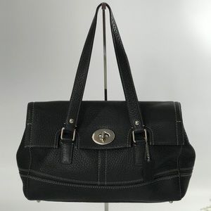 Coach | Bags | Coach Hamilton Pebble Satchel Leather Shoulder Bag ...